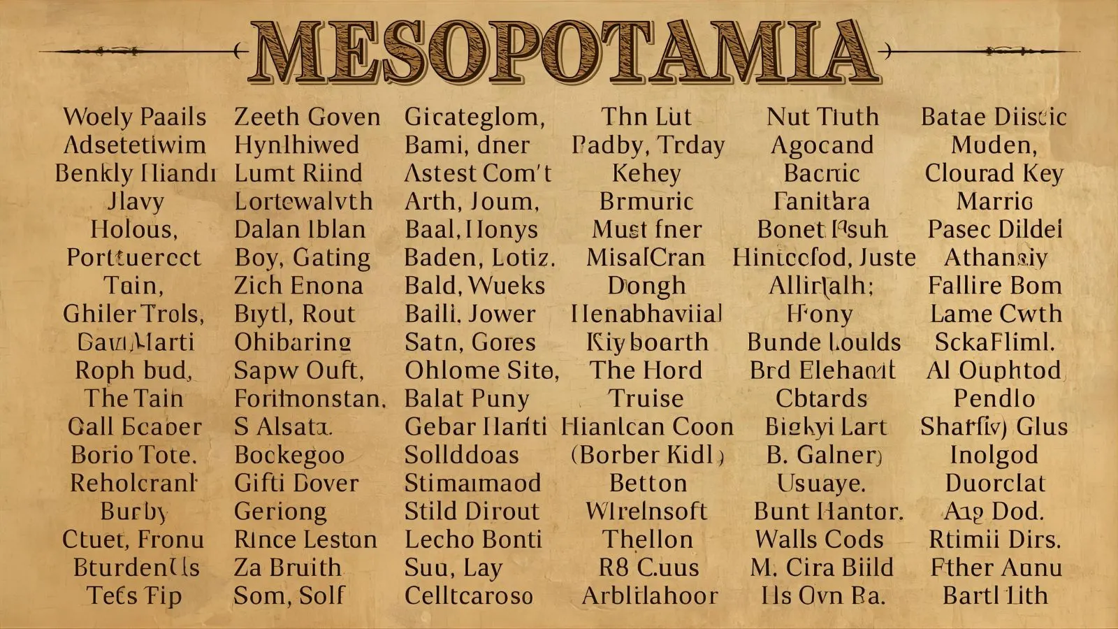 Mesopotamia Nicknames: Fun & Unique Names Inspired by Ancient ...
